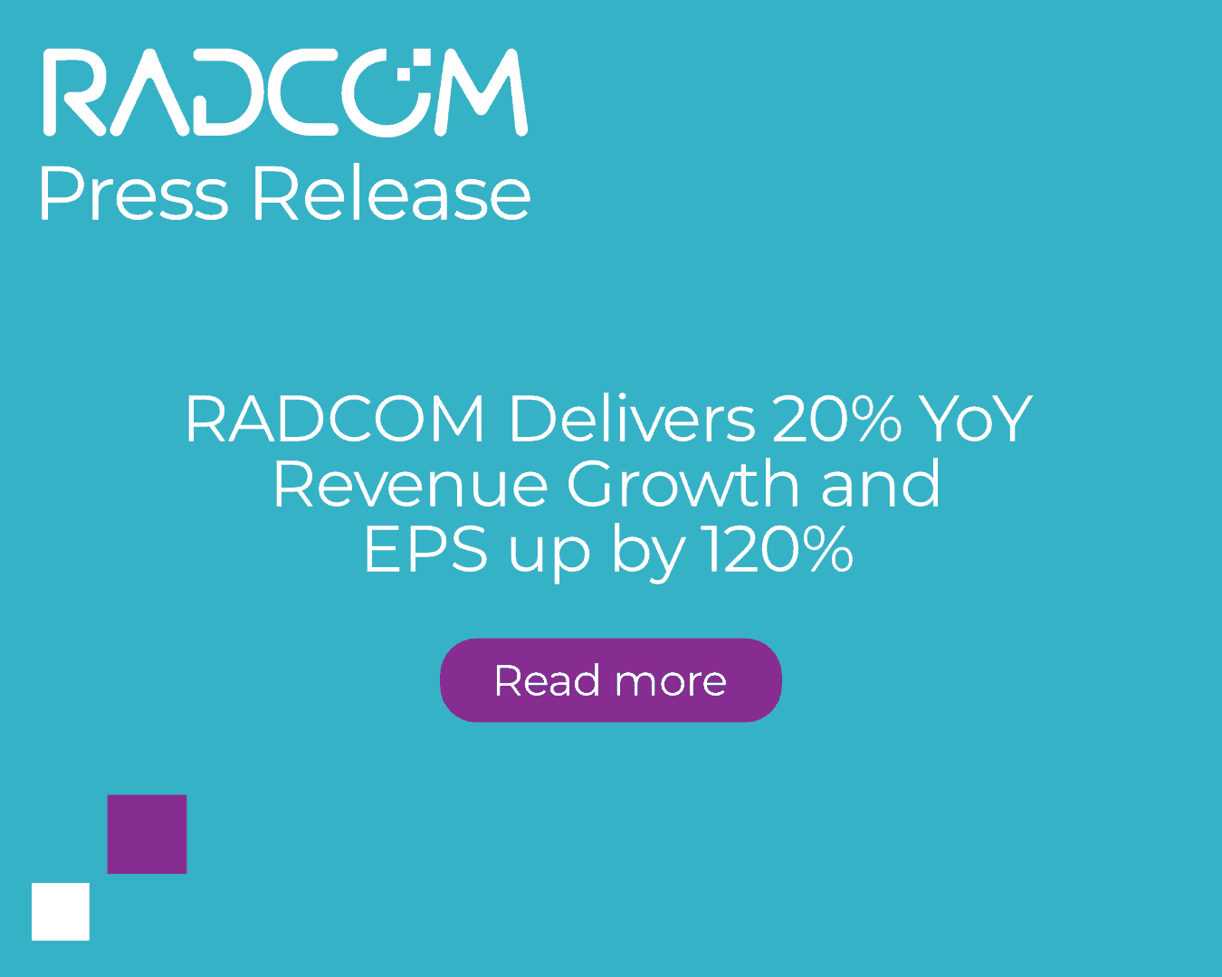 RADCOM Delivers 20% YoY Revenue Growth and EPS up by 120% | RADCOM